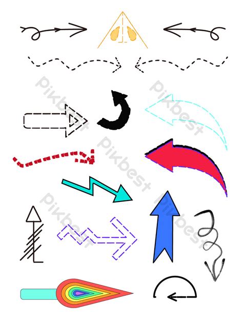 Color Simple Arrow Collection Can Be Commercial Elements Png Images