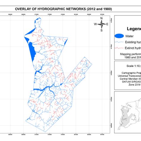 Overlay Of Hydrographic Networks Download Scientific Diagram