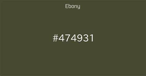 Ebony Color