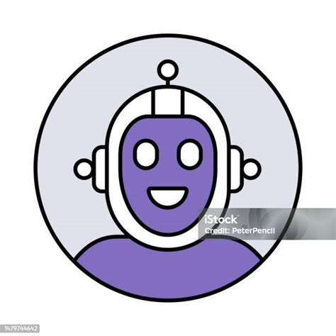 로봇 인공 지능 아바타 아이콘입니다 챗봇 및 소셜 네트워크에 대한 다양한 봇 얼굴을 프로파일링합니다 문자 벡터 스톡 일러스트