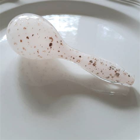 Vintage Art Glass White Gold Darning Ball Hand Blown Glass Darning Egg