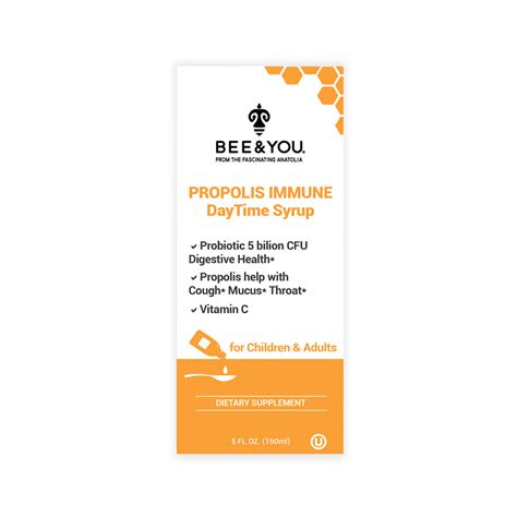 Propolis Immune Daytime Syrup Probiotic 150 Ml Beeandyou