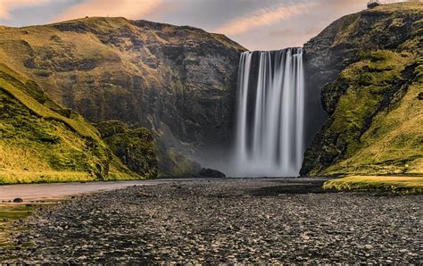 Skogafoss Waterfalls Iceland Wallpapers Hd Wallpapers