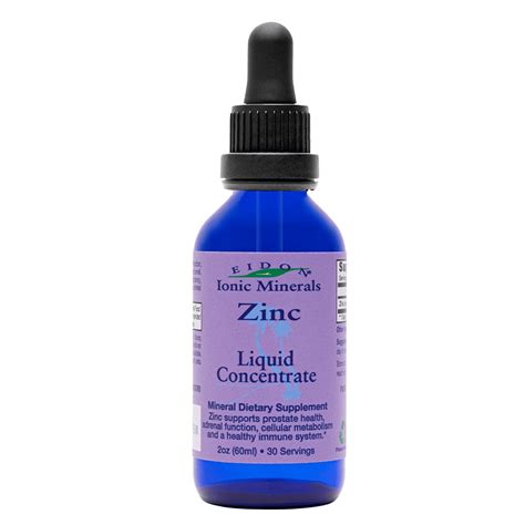 Eidon Ionic Minerals Liquid Zinc Drops Immune Support Skin And Hair H