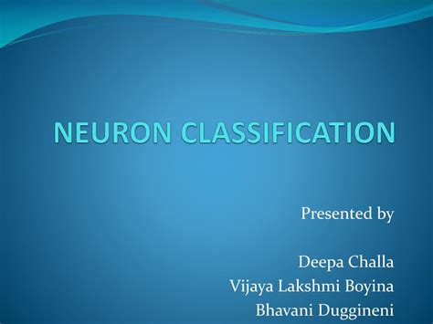 Ppt Neuron Classification Powerpoint Presentation Free Download Id