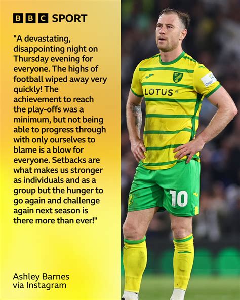 A Devastating Disappointing Night Norwich Citys Ashley Barnes