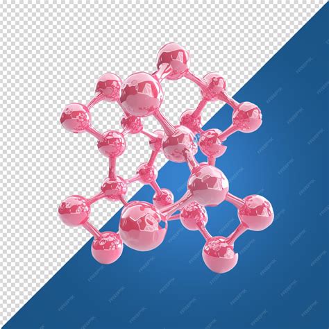 Premium Psd Molecular Modeling Isolated On White Background