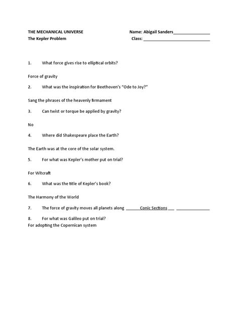 The Kepler Problem Pdf