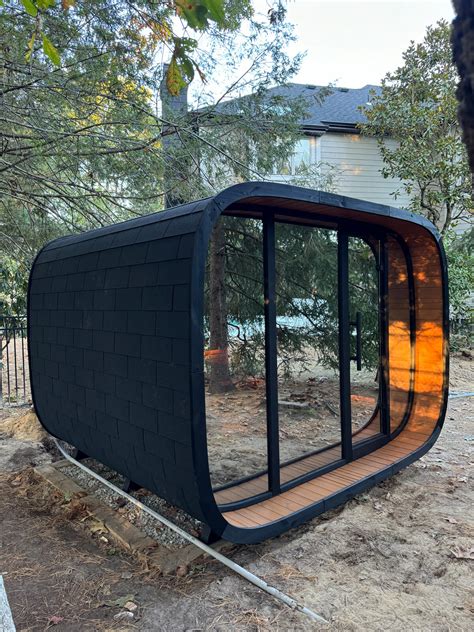 Round Cube Double Outdoor Saunas Gallery Bsaunas