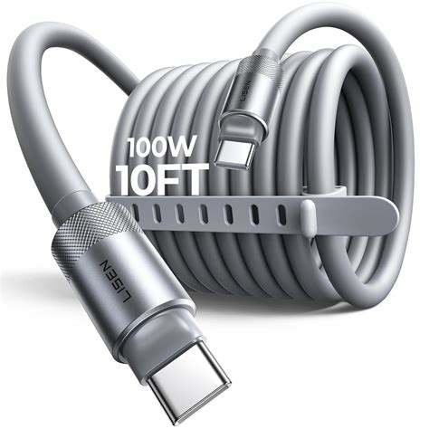 Lisen Usb C Cable 10ft Chubby 100w Usb C To Usb C Fast Charging