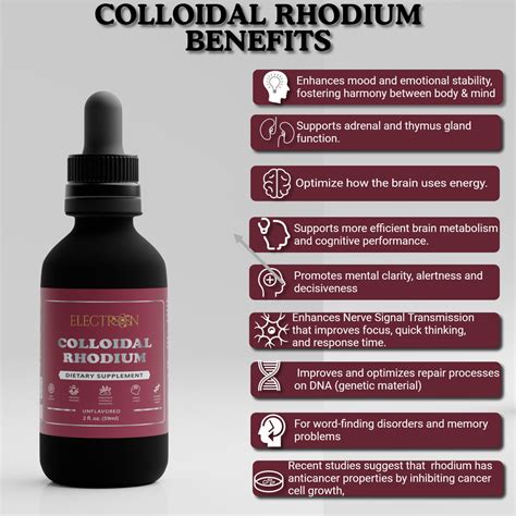 Colloidal Rhodium Boost Brain Adrenal And Thyroid Electron Colloidal