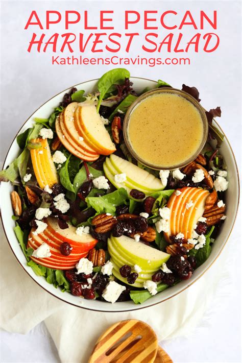 Fall Harvest Salad Apple Cider Vinaigrette Kathleens Cravings