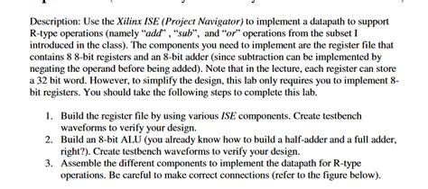 Description Use The Xilinx Ise Project Navigator