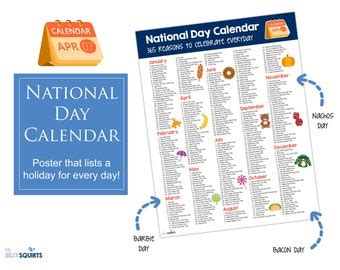 Printable July National Day Calendar Holiday Tracker At A Etsy