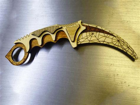 Laser Cut Karambit Knife Toy Template Vector File Vectors File