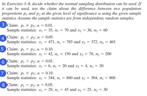 Solved In Exercises Decide Whether The Normal Sampling Chegg