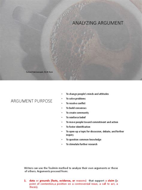 Analyzing Argument Supplement Pdf Argument Experience