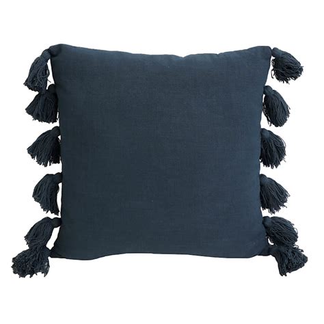 Found And Fable Austin Orion Blue Tassel Throw Pillow 18