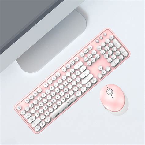 Mini Multi Colour Wireless Keyboard And Mouse Kit Grandado