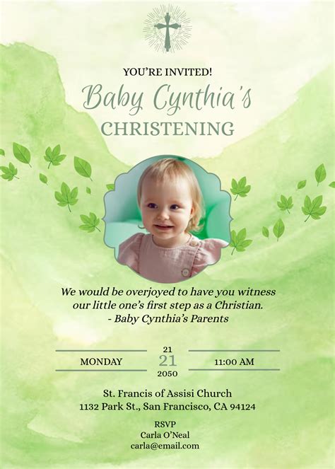 Free Ai Baptism And Christening Invitation Generator Free Invitation