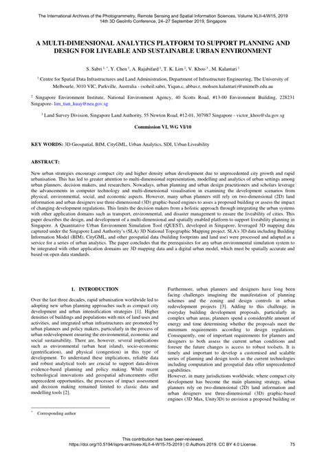 Pdf A Multi Dimensional Analytics Platform To Support Planning And Design For Liveable And