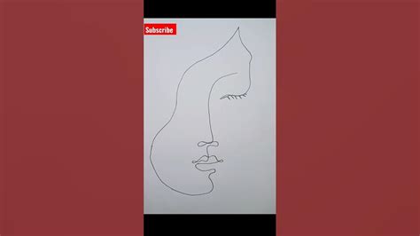 Beautiful Girl Face One Line Easy Drawing Art Youtube