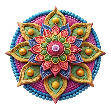 Colorful Rangoli Pattern For Special Celebrations 51455137 Png
