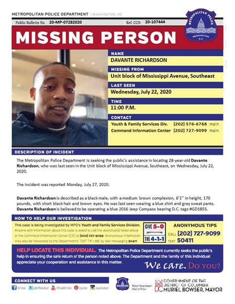 The Disappearance Of Davante Richardson Disappeared 28 Years Old