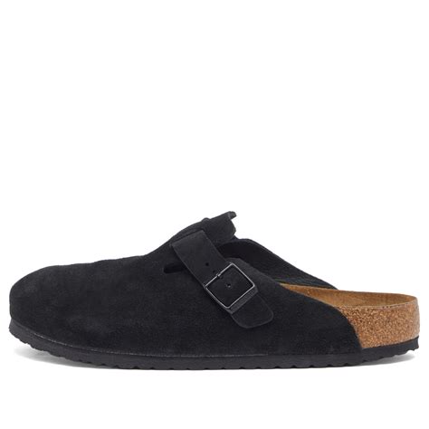 Birkenstock Boston Sfb Black Suede Curated Menswear