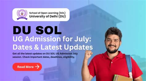 Du Sol Ug Admission 2025 For July Dates And Latest Updates
