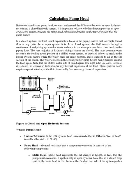 Pump Head Calculation Pdf Pump Pressure