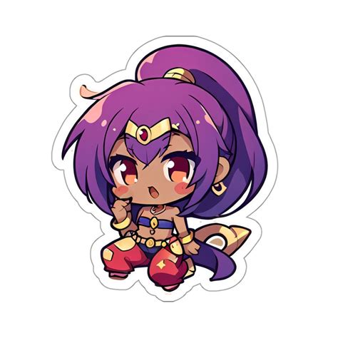 Cute Kawaii Chibi Shantae Kiss Cut Stickers Etsy