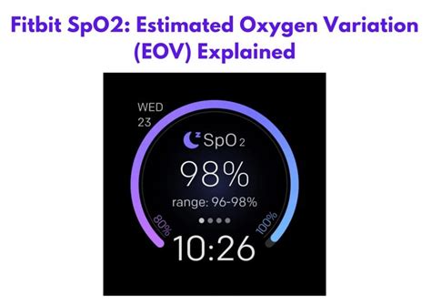 Fitbit Spo2 Estimated Oxygen Variation Eov Explained