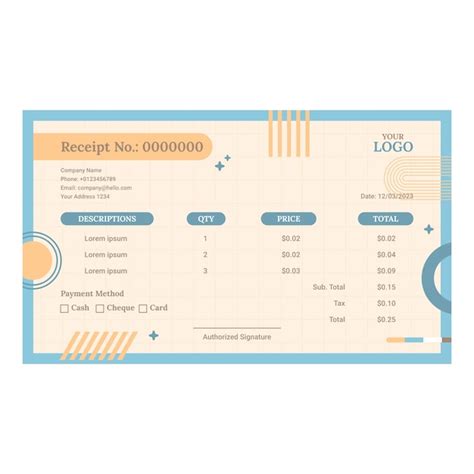 Premium Vector Receipt Book Template Design