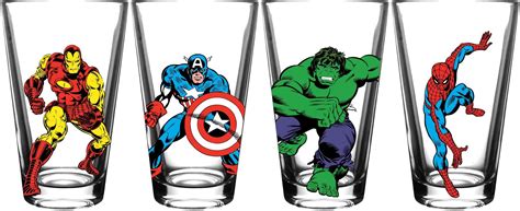 Dc Comics Justice League Pint Glass Set 16 Oz Capacity