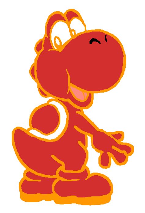 Pixilart Red Yoshi By Orange453