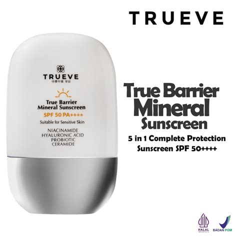 Jual Trueve True Barrier Mineral Sunscreen Spf 50 30g Shopee Indonesia