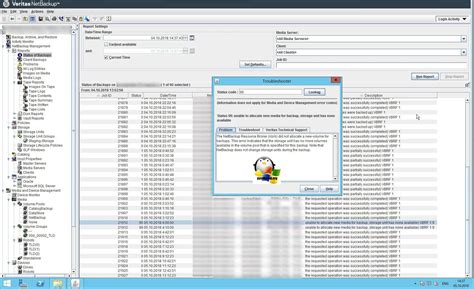 Ошибка в NetBackup status code Настройка серверов windows и linux