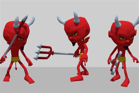 3d Character 031 Devil Male Animated Low Poly Fbx 3d Characters Unity Asset Store