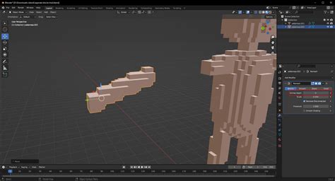 Pixelating An Object With Remesh But Making The Parts Seperate