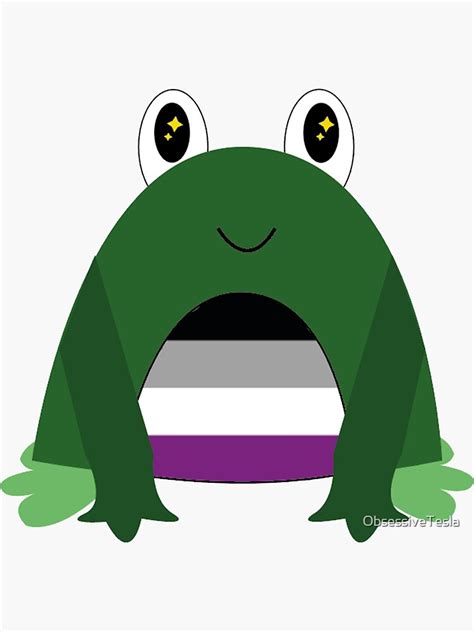 Asexual Frog Sticker For Sale By Obsessivetesla Redbubble