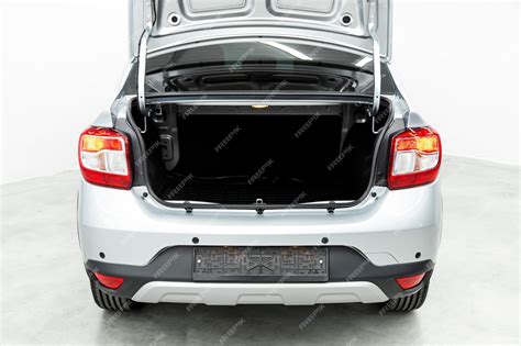 Premium Photo Rear View Of A Car With An Open Trunk Exterior Of A