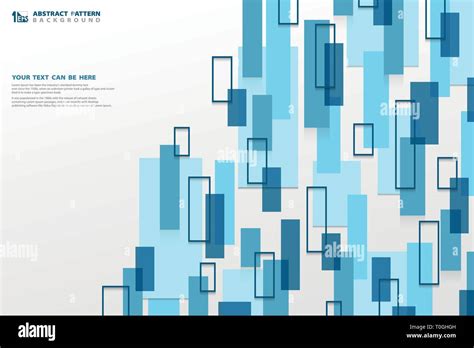 Abstract Technology Modern Blue Square Geometric Vertical Pattern