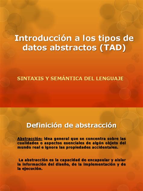 Introducción A Los Tipos De Datos Abstractos Pdf Tipo De Datos Lenguaje De Programación