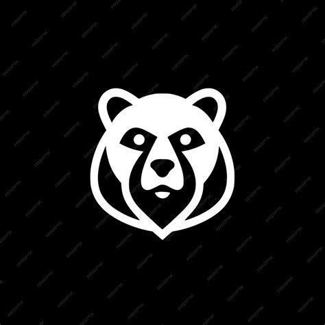 Premium Vector Bear Black And White Vector Illustration