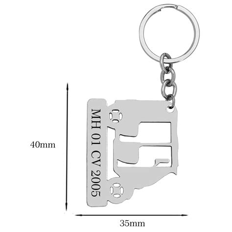 Personalized Keychain Custom Text Vehicle Messages T M Men Style