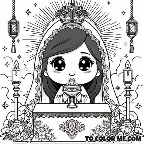 Sacred Art Blessed Imelda Lambertini Coloring Page To Color Me Faithful