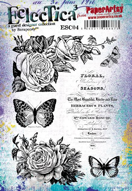 Paperartsy Scrapcosy 04 Rubber Cling Mounted Stamp Set Topflight