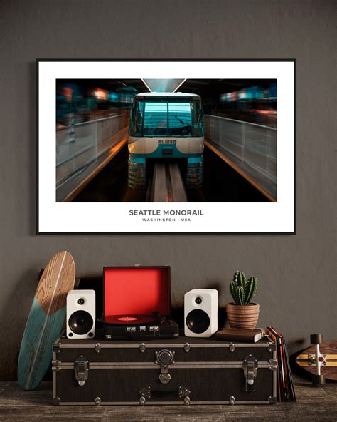 Seattle Monorail Digital Download Iconic Fine Art Print Home Decor