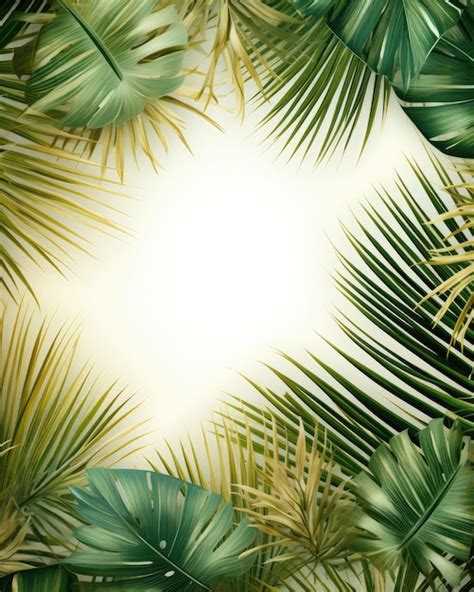 Premium Ai Image Creative Nature Background Gold And Green Tropical Ai Generated